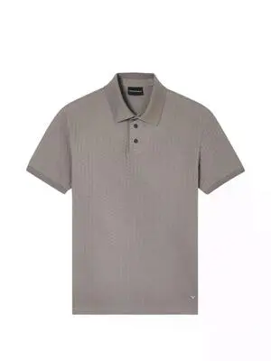 Emporio Armani Us Exclusive Jacquard Jersey Polo Shirt - Neutrals
