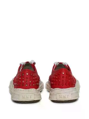 Mihara Yasuhiro Baker Studded Lace-up Sneakers - Red