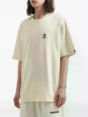 FINGERCROXX Logo-embroidery T-shirt - Neutrals