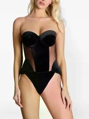 MAISON CLOSE Lace-up Panelled Corset