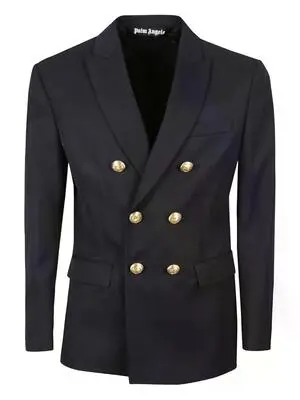 Palm Angels Embroidered Double-breasted Blazer