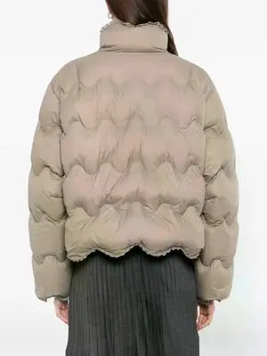 JNBY Wave-quilted Jacket With Lace Trim - Neutrals