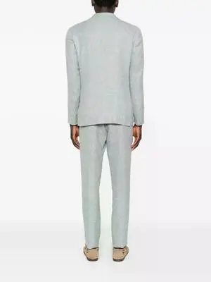 Eleventy Notched-lapel Single-breasted Suit - Blue
