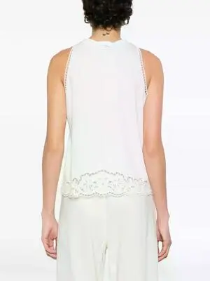 TWINSET Lace Detail Cotton Blouse