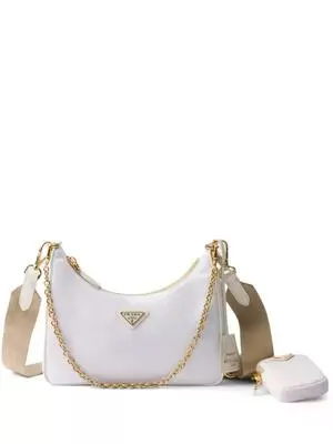 Prada Re-edition 2005 Re-nylon Shoulder Bag With Saffiano Leather Trim