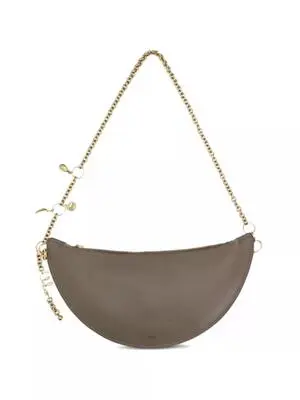 Chloé Icons Chain Leather Shoulder Bag - Grey