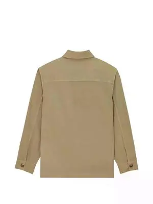 Saint Laurent Logo-embroidery Shirt Jacket - Neutrals