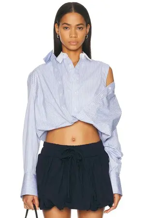 Monse Fold-up Cropped Shirt
