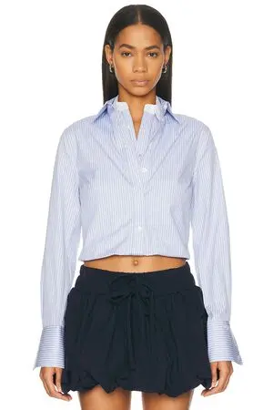 Monse Fold-up Cropped Shirt