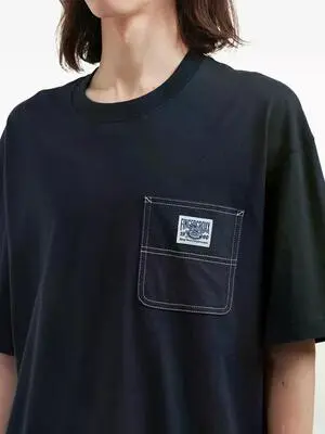 FINGERCROXX Logo-patch T-shirt - Blue