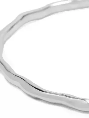ASTRID & MIYU Molten Bangle Bracelet - Silver