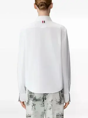 Thom Browne Long-sleeve Shirt With Embroidery - White