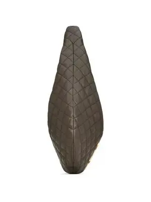 Saint Laurent Icare Quilted Logo Shoulder Bag - Grey