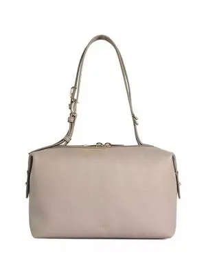 Furla Leather Shoulder Bag With Adjustable Strap - Neutrals