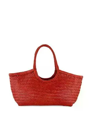Dragon Diffusion Herringbone Leather Tote