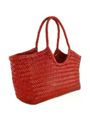 Dragon Diffusion Herringbone Leather Tote