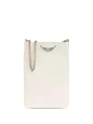 Zadig&Voltaire Leather Bag With Chain Detail - Neutrals