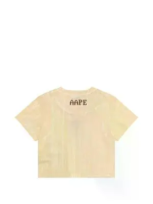 AAPE BY *A BATHING APE Logo-embroidered T-shirt - Neutrals