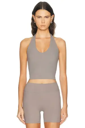 437 Halterneck Tank Top - Clay Mask