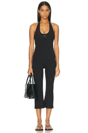 437 The Halter Onesie - Black