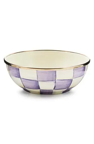 MACKENZIE-CHILDS Check Everyday Bowl - Violet