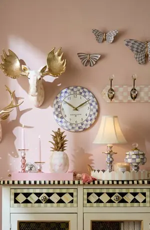 MACKENZIE-CHILDS Check Enameled Steel Wall Clock