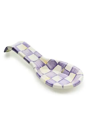 MACKENZIE-CHILDS Check Spoon Rest - Violet