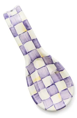 MACKENZIE-CHILDS Check Spoon Rest - Violet