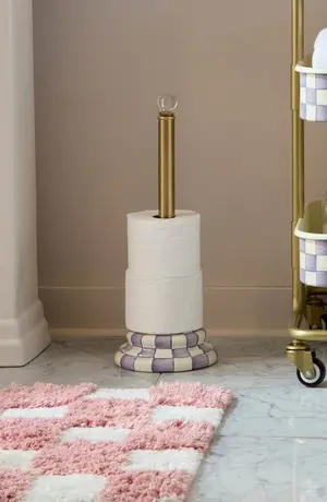 MACKENZIE-CHILDS Check Toilet Tissue Holder