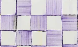MACKENZIE-CHILDS Check Enameled Steel Charger Plate - Violet