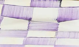 MACKENZIE-CHILDS Check Enameled Steel Mini Pedestal Platter - Violet