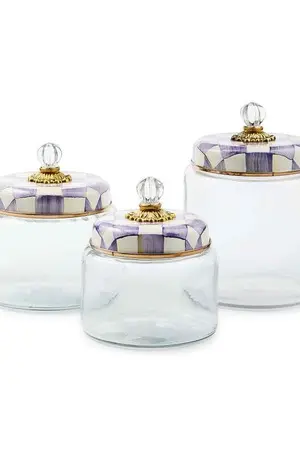 MACKENZIE-CHILDS Check Small Kitchen Canister