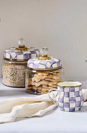 MACKENZIE-CHILDS Check Small Kitchen Canister