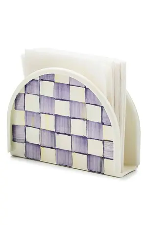 MACKENZIE-CHILDS Check Enameled Steel Napkin Holder