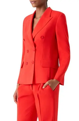 Akris Azalea Wool Double Breasted Jacket