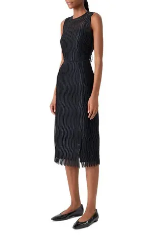Akris Wave Lace Sheath Dress