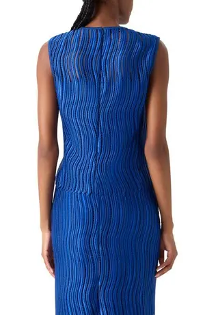 Akris Techno Lace Sleeveless Top