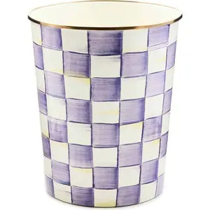MACKENZIE-CHILDS Check Waste Bin - Violet