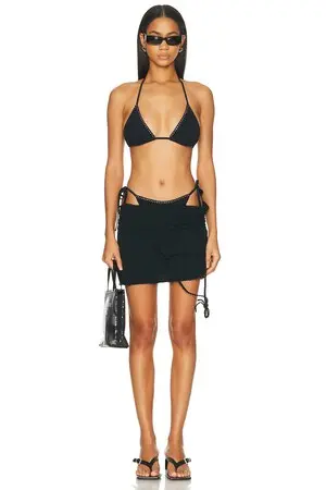 Hunza G Halterneck Mini Dress