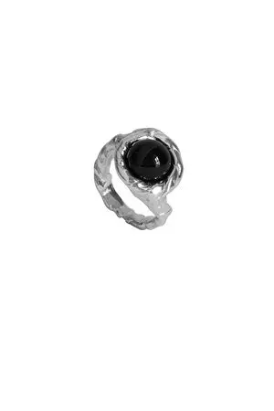 CORALI Lago Ring - Silver & Black