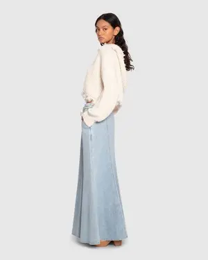 BELLE & BLOOM Flared Maxi Skirt
