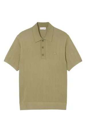 Lacoste Classic Fit Rib Polo - Olive