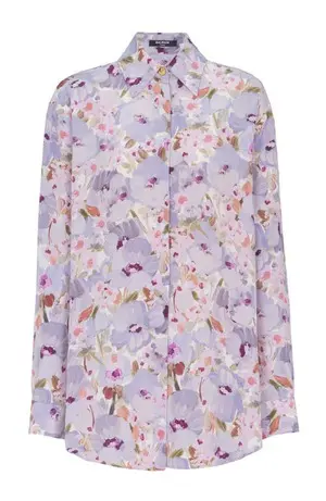 Balmain Printed Cotton Poplin Shirt - Multicolor
