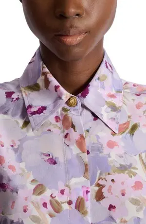 Balmain Printed Cotton Poplin Shirt