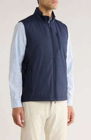 Mizzen+main Northwood Mixed Media Vest - Navy