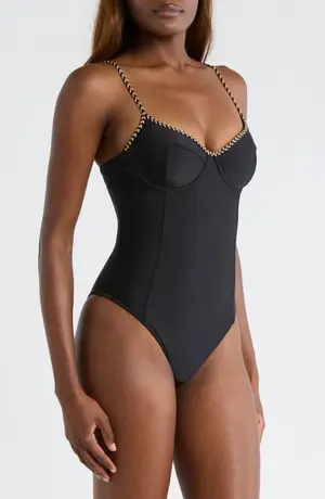 Ramy Brook Jayda Braided One-piece Swimsuit - Black