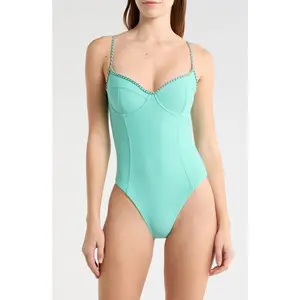 Ramy Brook Jayda Braided One-piece Swimsuit - Seaglass
