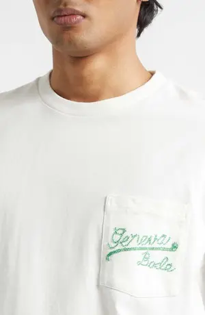 BODE Beaded Geneva Pocket T-shirt - Cream