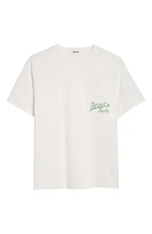 BODE Beaded Geneva Pocket T-shirt - Cream