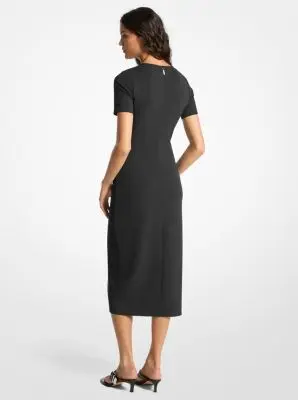 Michael Kors Studded Scuba Midi Dress